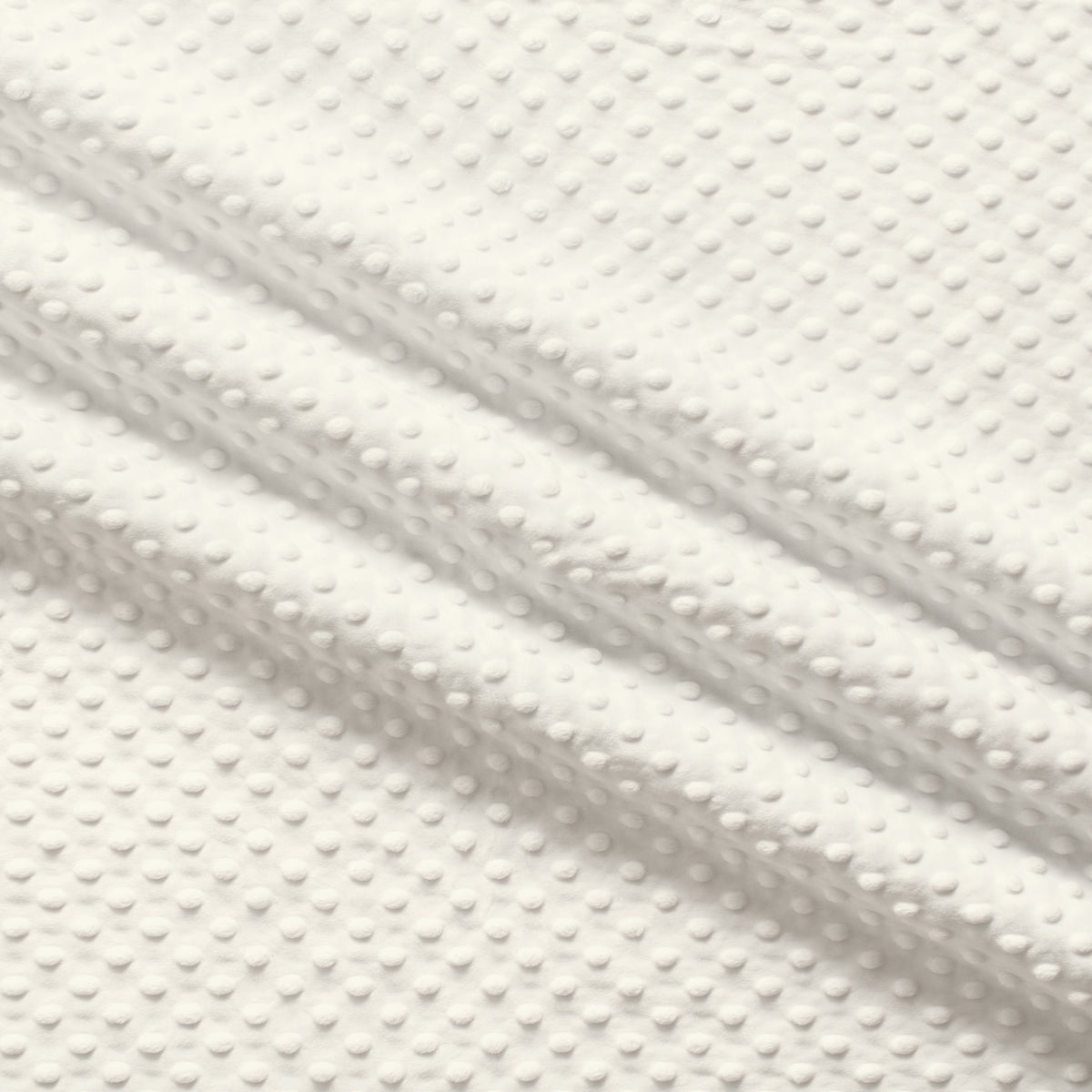 Silky Minky Dots - OFF WHITE - Touch Textiles